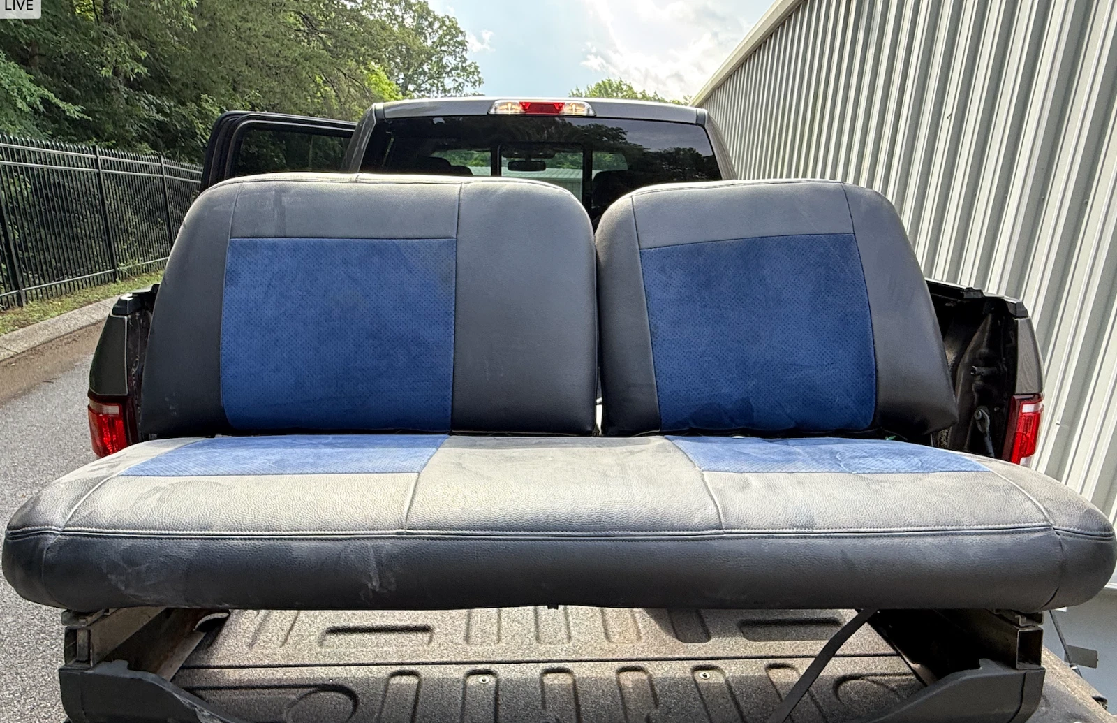Scout II Front Bench Seat - Black with Blue Inserts